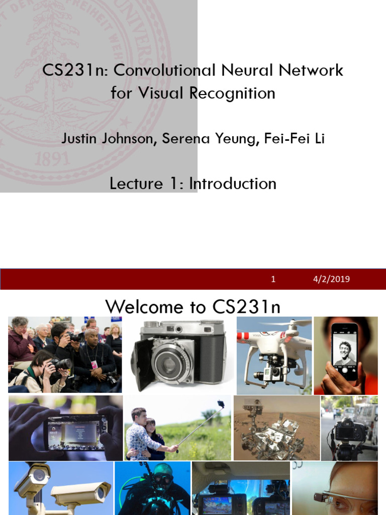 CS231n: Intro to CNNs for Vision | PDF | Deep Learning | Computer Vision