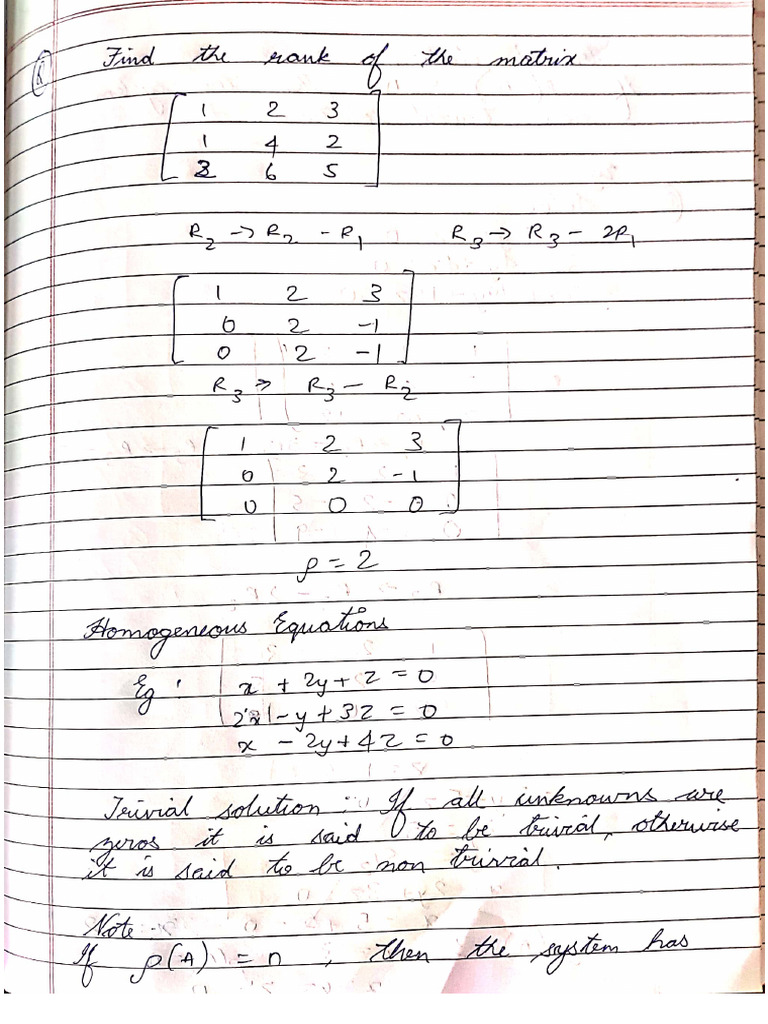 Linear Algebra Unit 1 | PDF