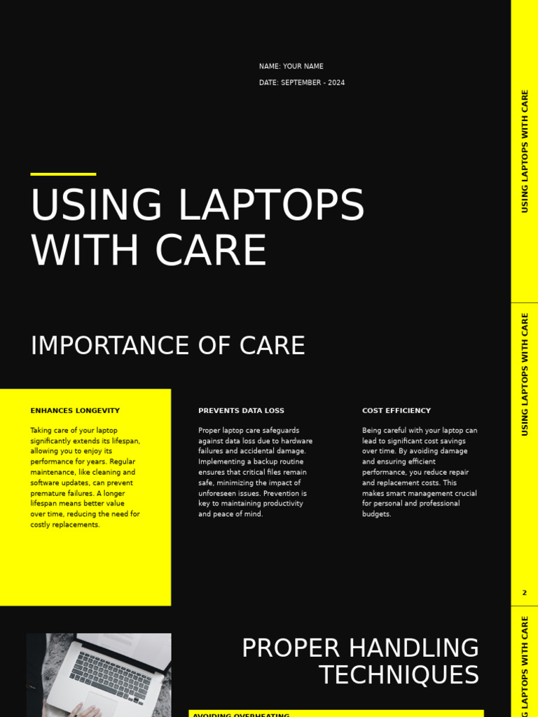 Using Laptops With Care | PDF | Laptop | Backup