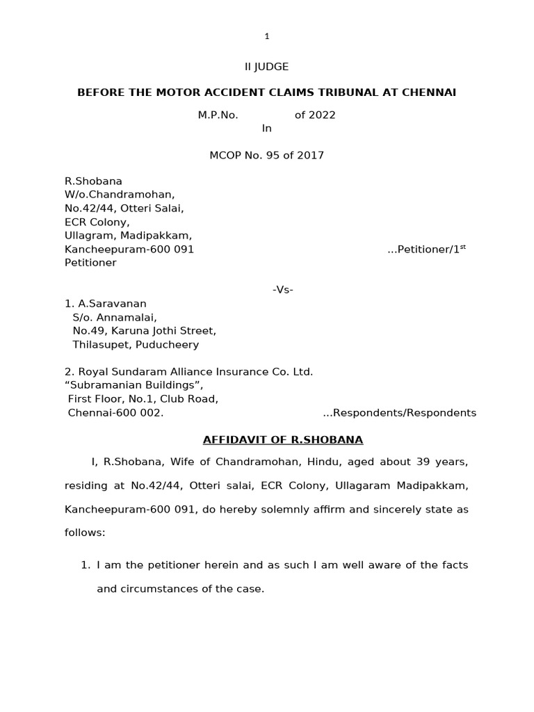 Amount Withdrawl MCOP Anand Case | PDF