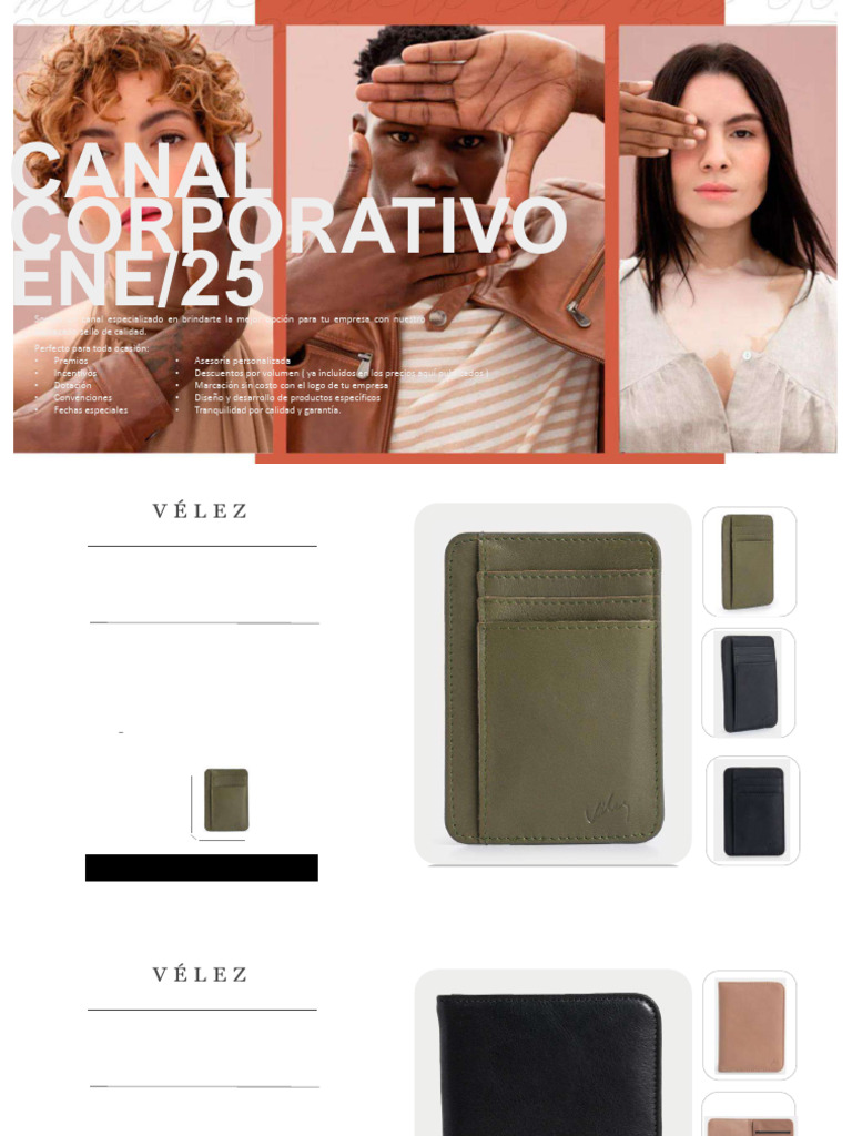 CATALOGO CORPORATIVO VELEZ ENERO 2025_compressed | PDF | Cuero