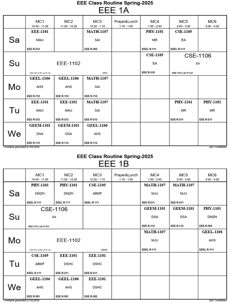 Male - Class - Spring 25 - V2 - 07-02-2025 | PDF