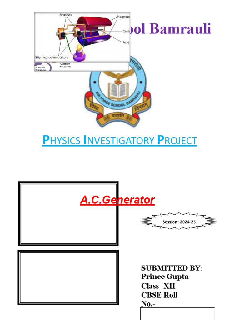 AC Generator | PDF | Electric Generator | Electrodynamics