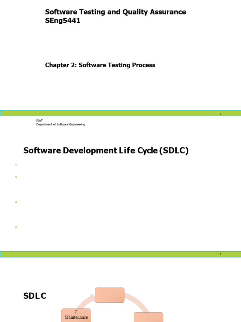 Chapter 2 Software Testing Process | PDF | Software Testing | Software