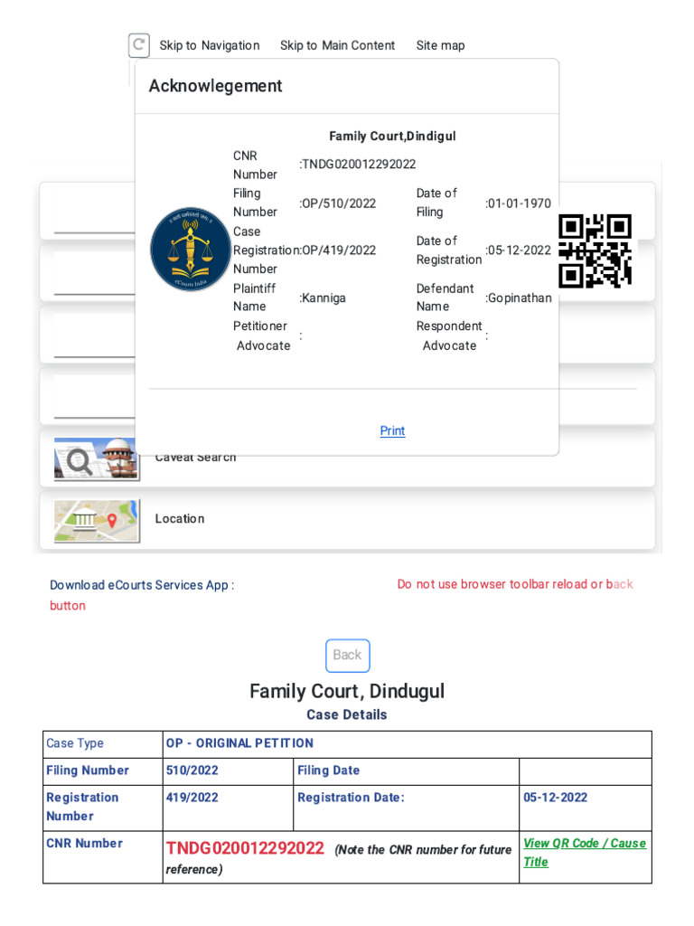 Home - ECourt India Services | PDF