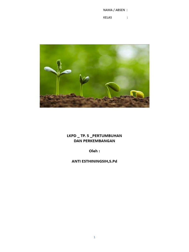 LKPD TP.5 PERTUMBUHAN DAN PERKEMBANGAN | PDF