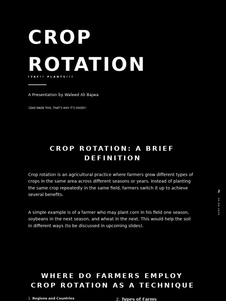 Presentation | PDF | Crop Rotation | Agriculture