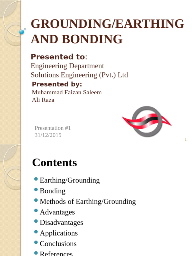 1.Earthing&bonding | PDF | Equipment | Power Engineering