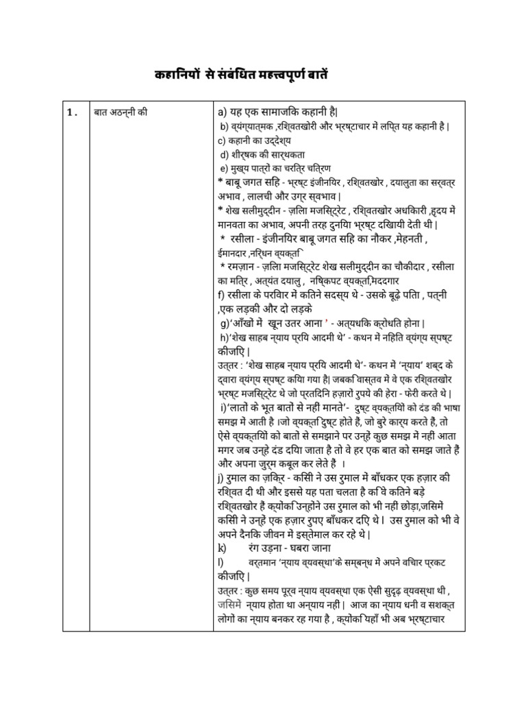 Hindi Notes | PDF
