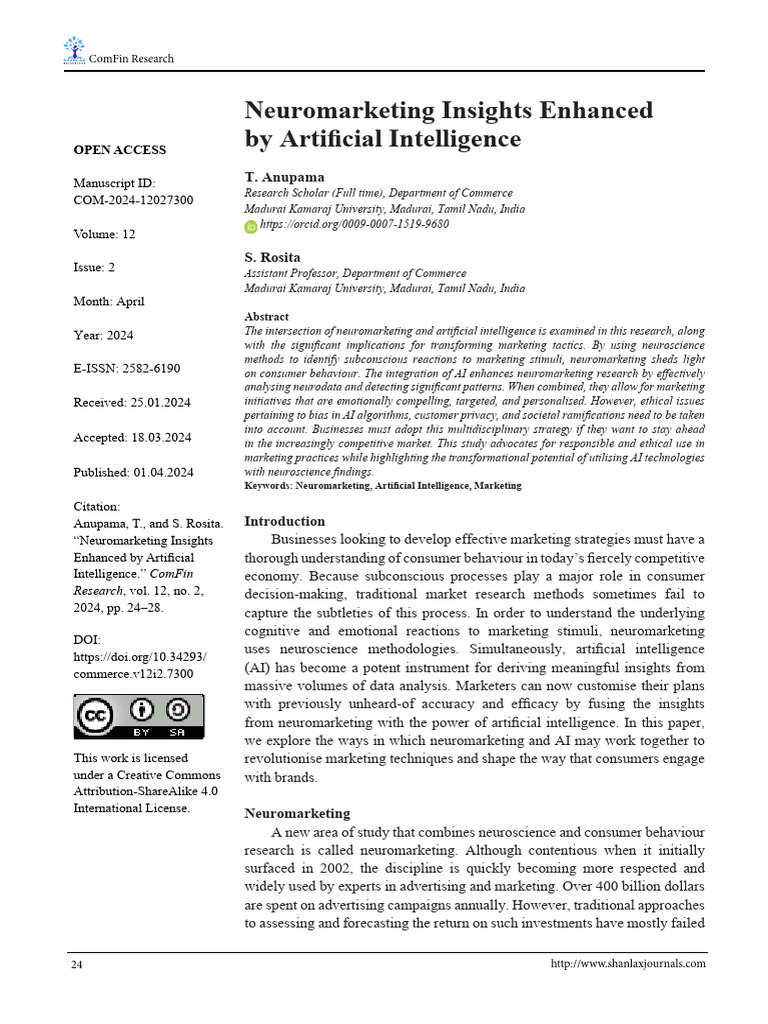 AI-Enhanced Neuromarketing Insights | PDF | Intelligence (AI) & Semantics | Artificial Intelligence