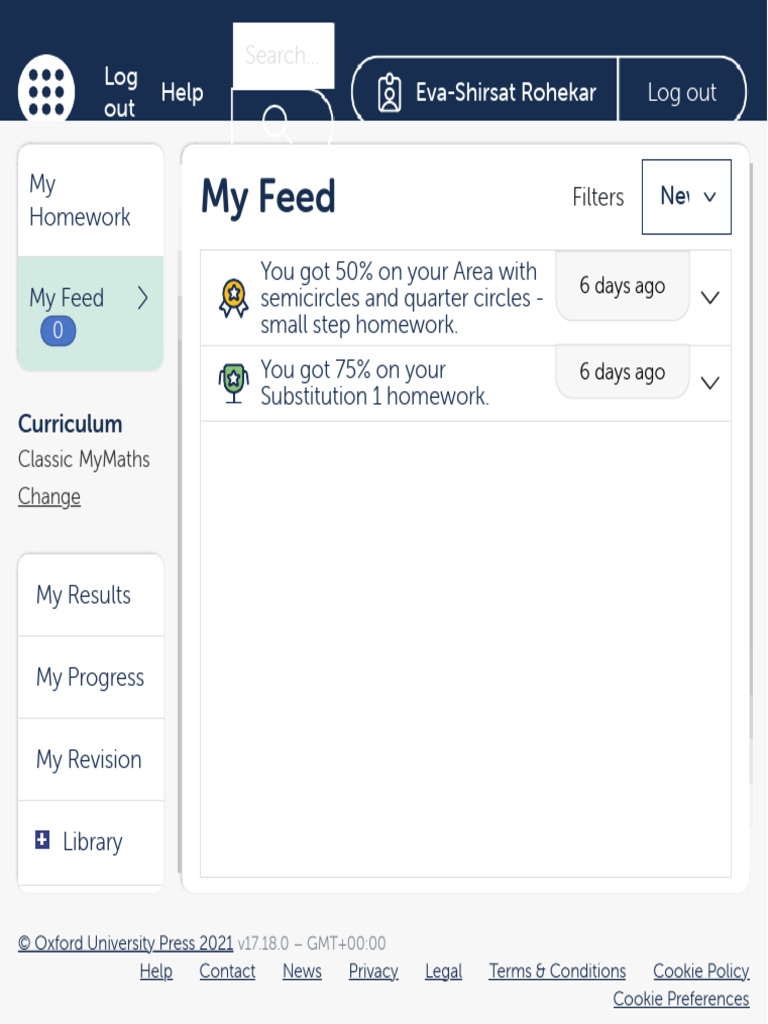 MyMaths Homework Progress Overview | PDF