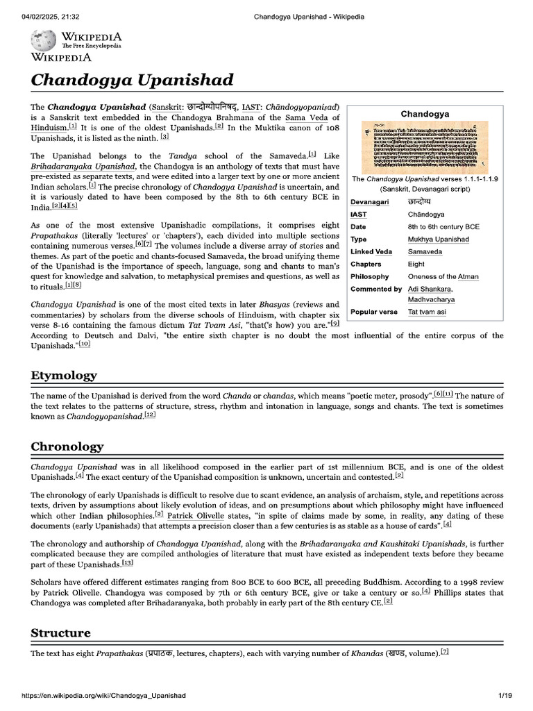 Chandogya Upanishad | PDF