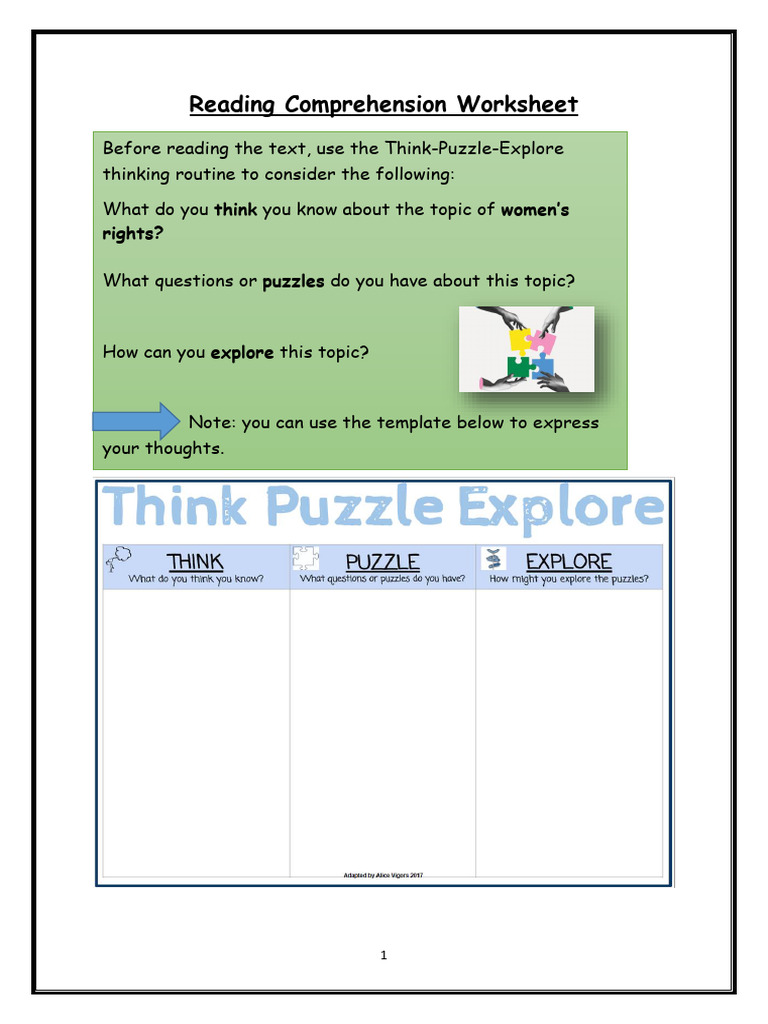 Women's Rights and Gender Equality Worksheet | PDF | Malala Yousafzai ...