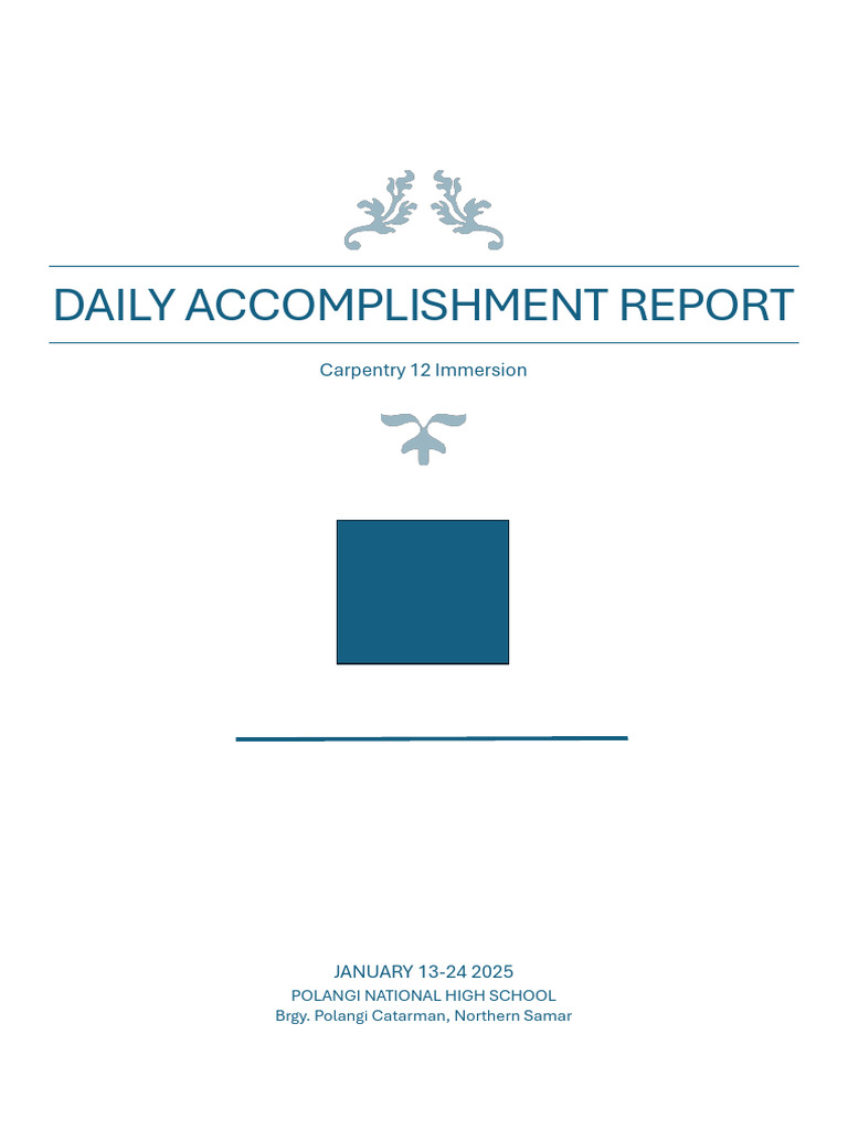 Daily Accomplishment Report Template | PDF