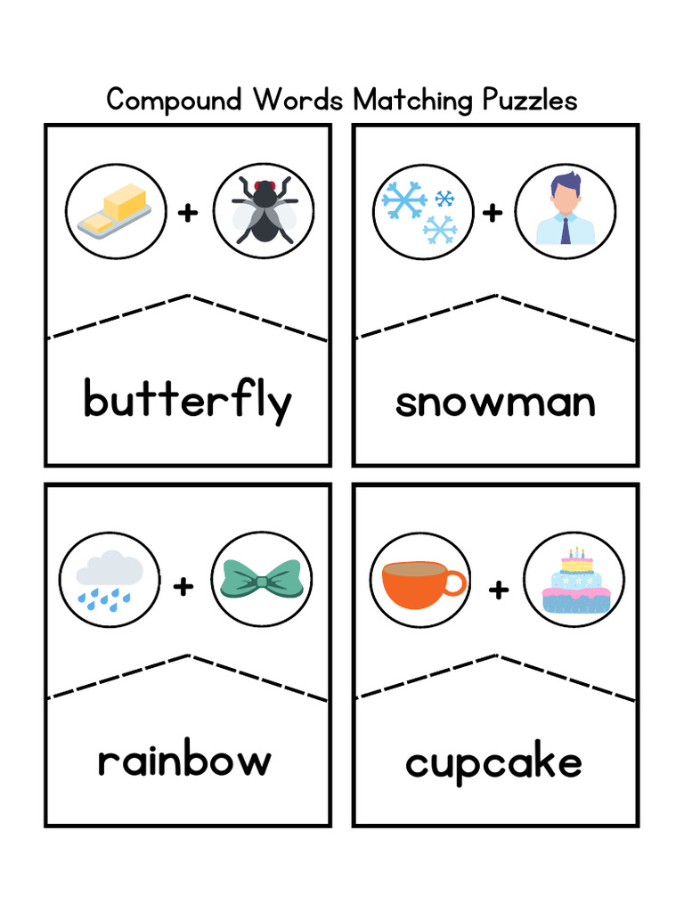 Compound Words Puzzle Set | PDF