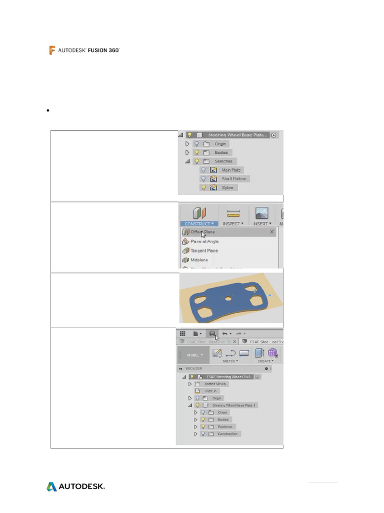 Create Offset Plane in Fusion 360 | PDF