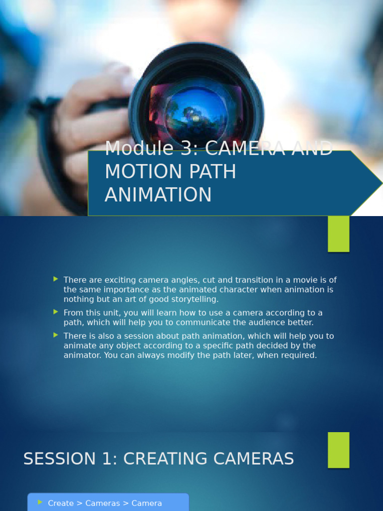 3 Camera and Motion Path Animation | PDF | Rotation | Geometry 3 Camera and Motion Path Animation | PDF | Rotation | Geometry