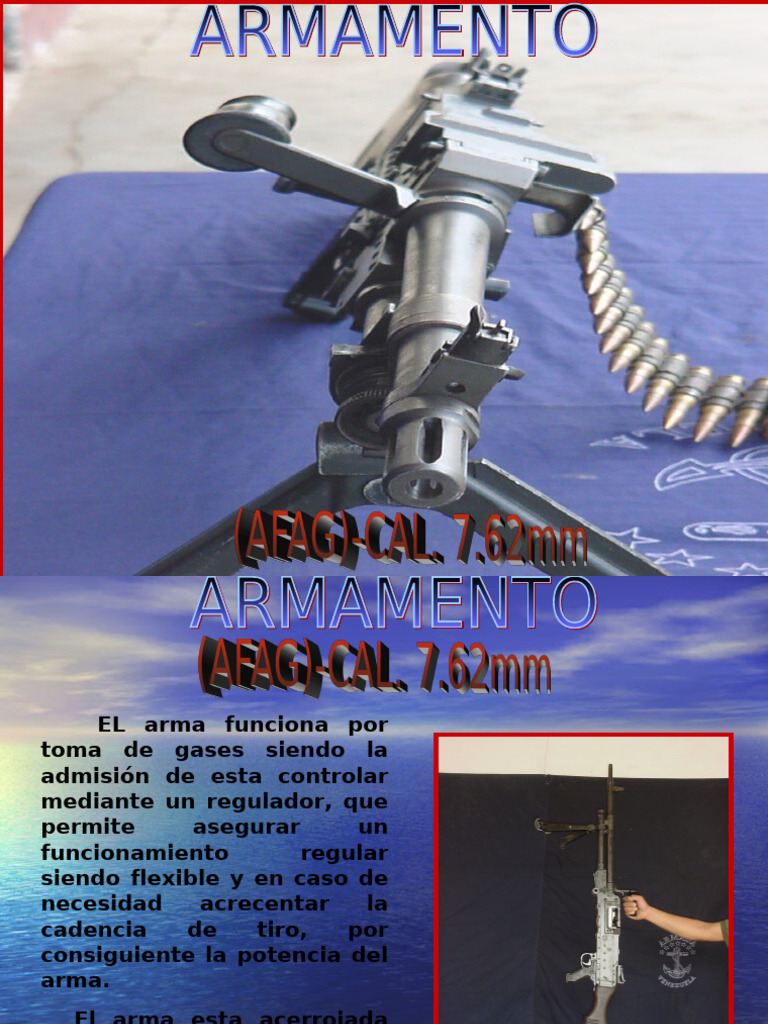 Ametralladora MAG Cal. 7,62 Mm. | PDF | Munición | Diseño de arma