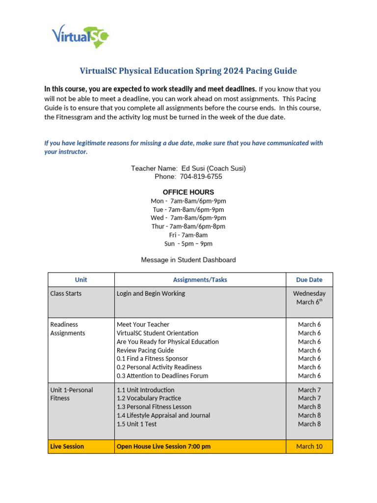 Susi Spring 2024 Pacing Guide | PDF | Learning