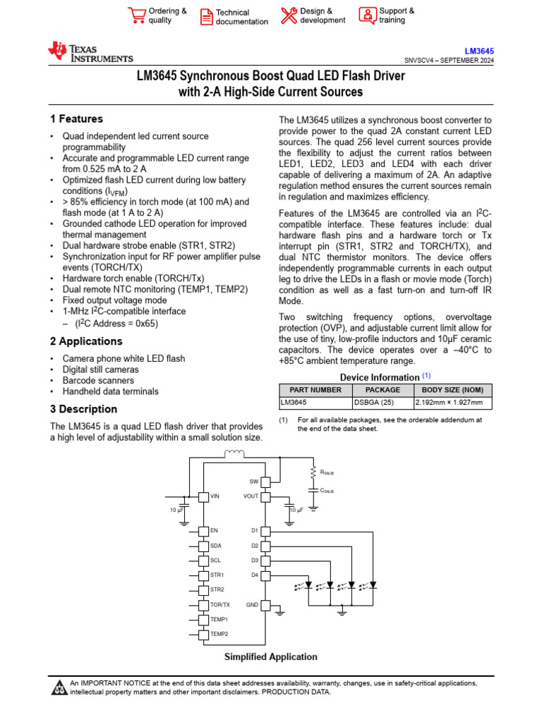 LM 3645 | PDF | Electrostatic Discharge | Light Emitting Diode