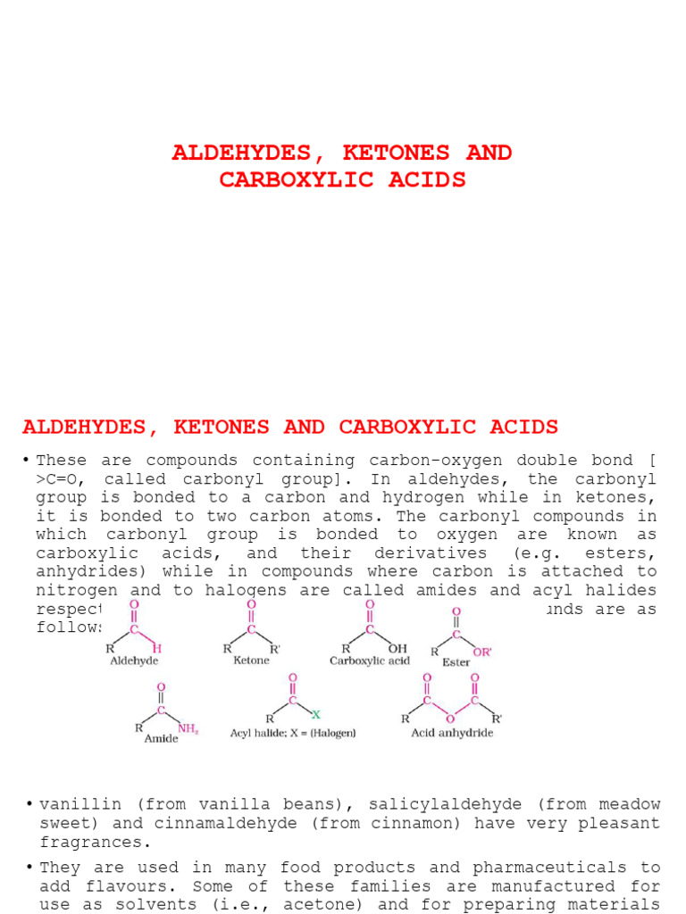 aldehydes ppt | PDF | Aldehyde | Carboxylic Acid