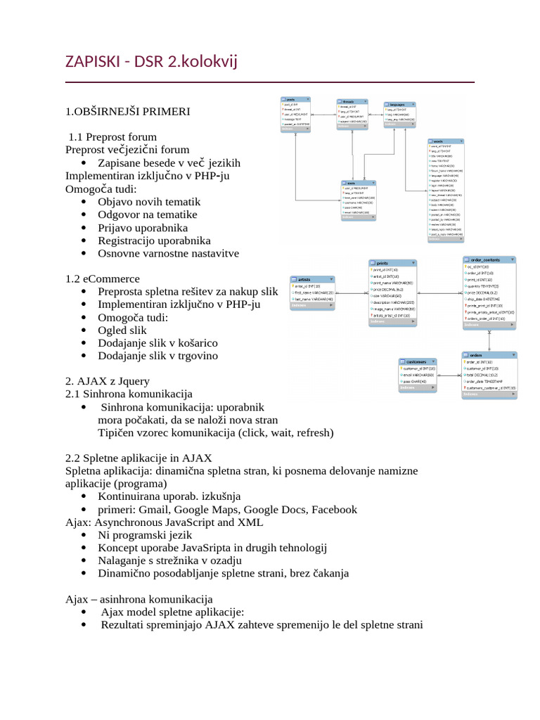 Zapiski DSR 2.kolokvij+koda | PDF