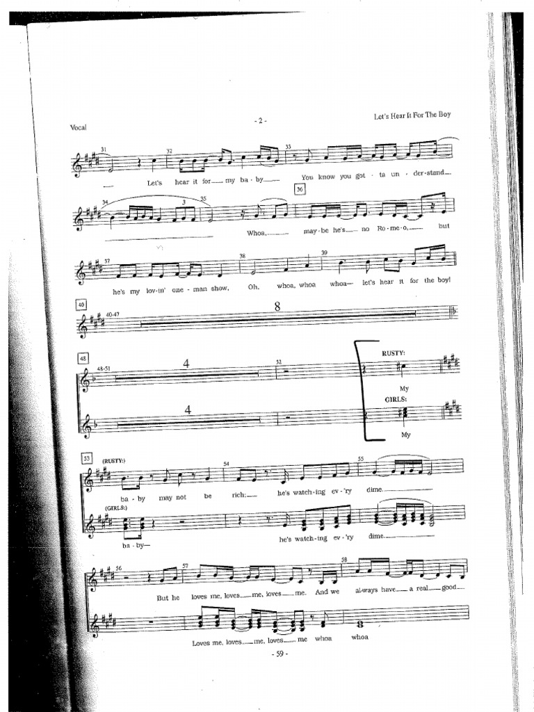 RUSTY - Let's Hear It For The Boy | PDF