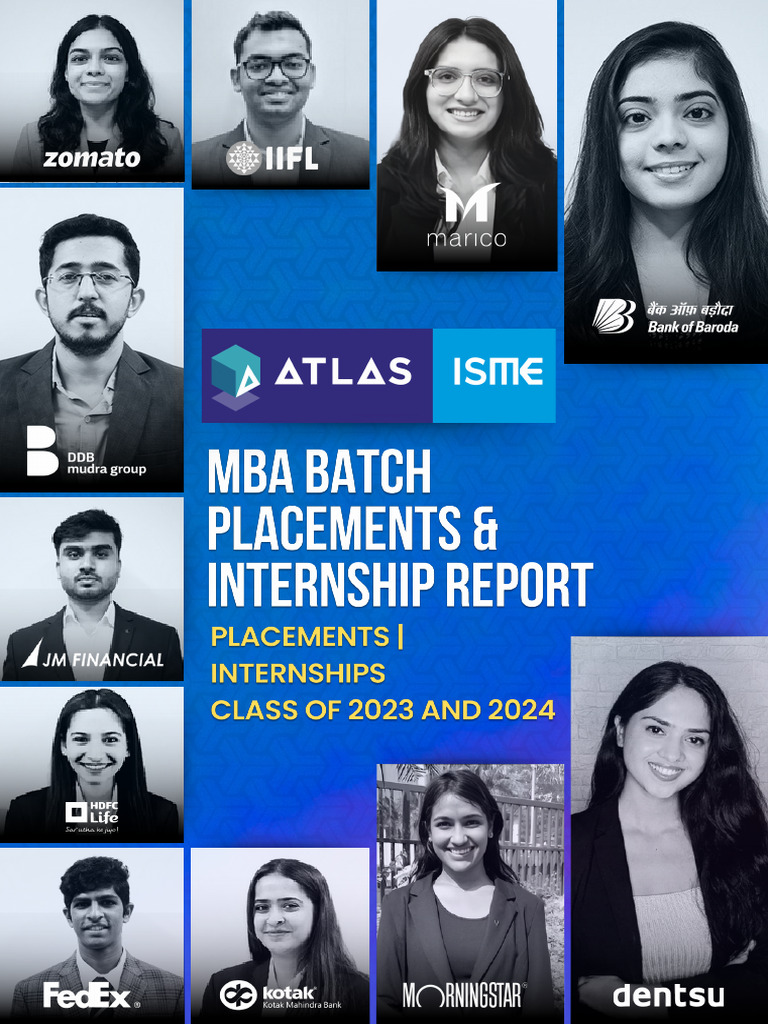 Atlas Isme Mba 2023-24 Placement Brochure | PDF