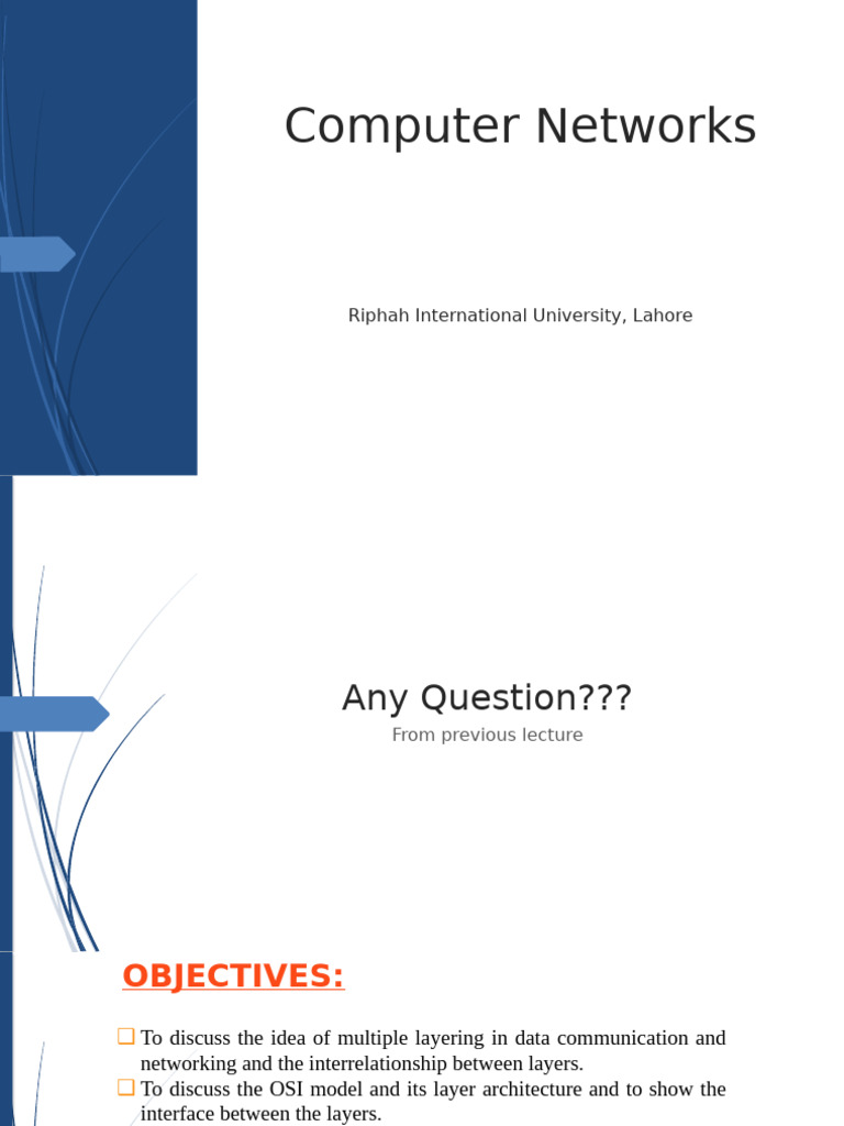 Lecture w3 CN Osi Tcp-Ip Suite | PDF | Osi Model | Internet Protocol Suite