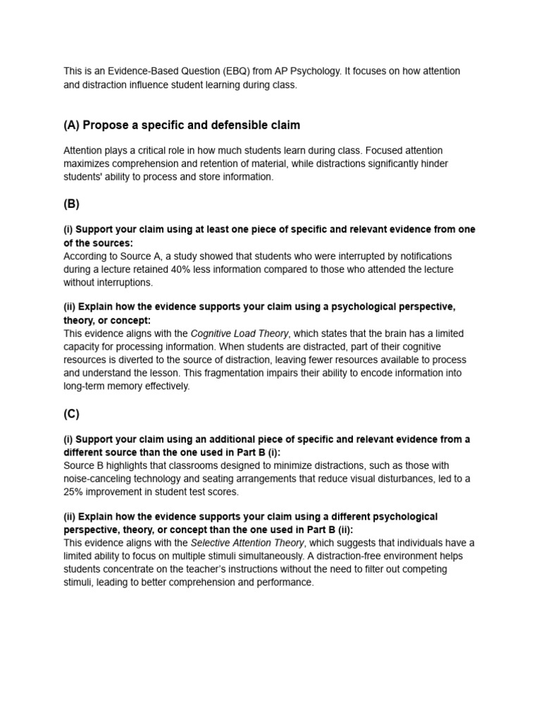 Attention's Impact on Student Learning | PDF