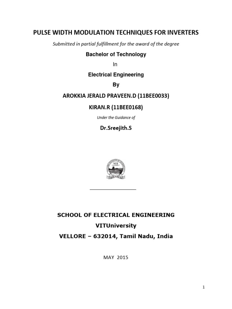 Pulse Width Modulation Techniques For in | PDF | Power Inverter | Rectifier