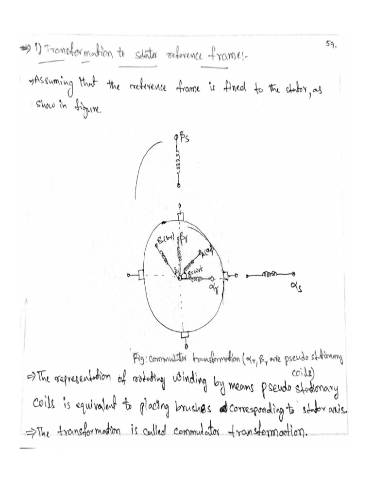 Unit-IV+IM+Model+in+Stator Rotor Synchronous+Frames | PDF