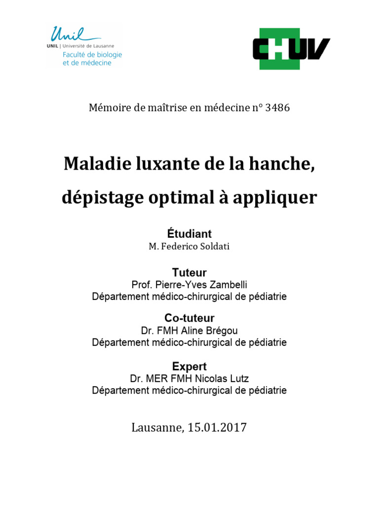 LCH Thèse | PDF | Dépistage (Médical) | Pédiatrie