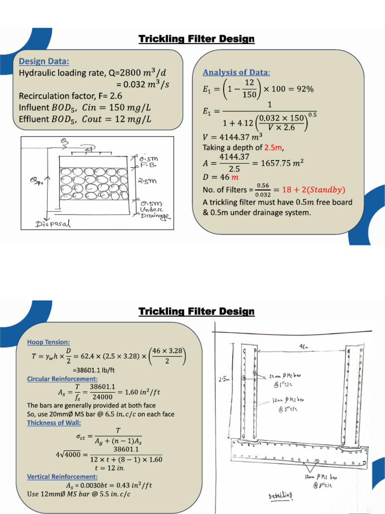 Trickling Filter Design | PDF