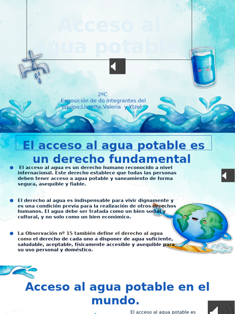 Acceso Al Agua Potable 3 | PDF | Agua | Entorno natural