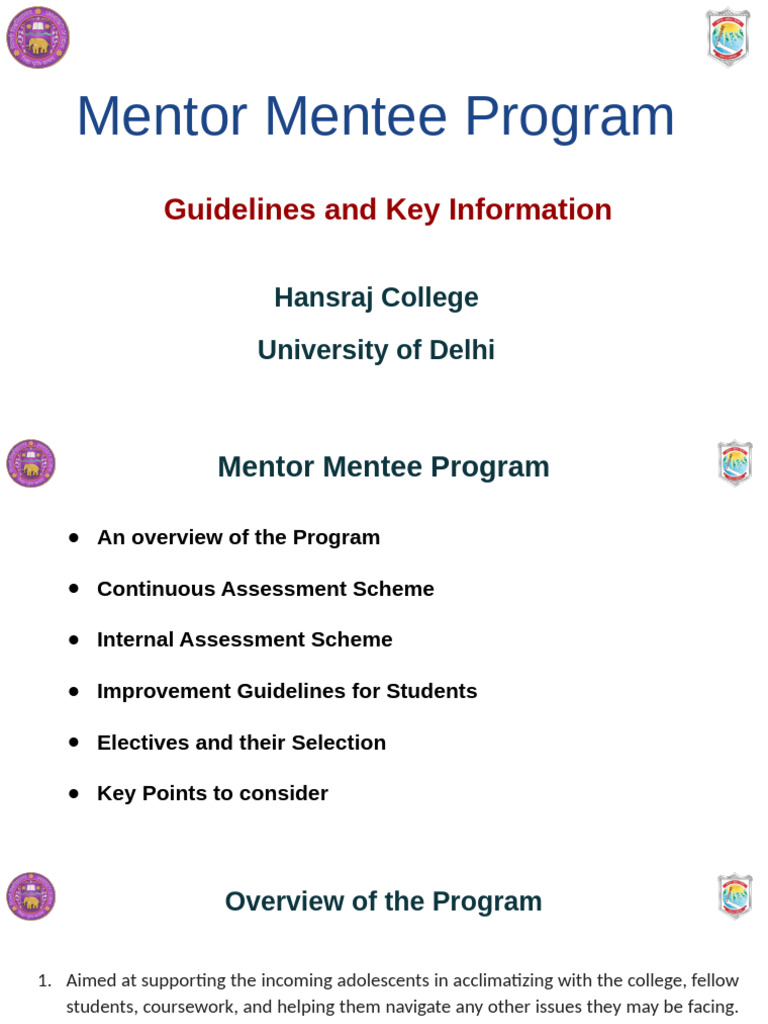 Mentor Mentee Presentation | PDF | Mentorship