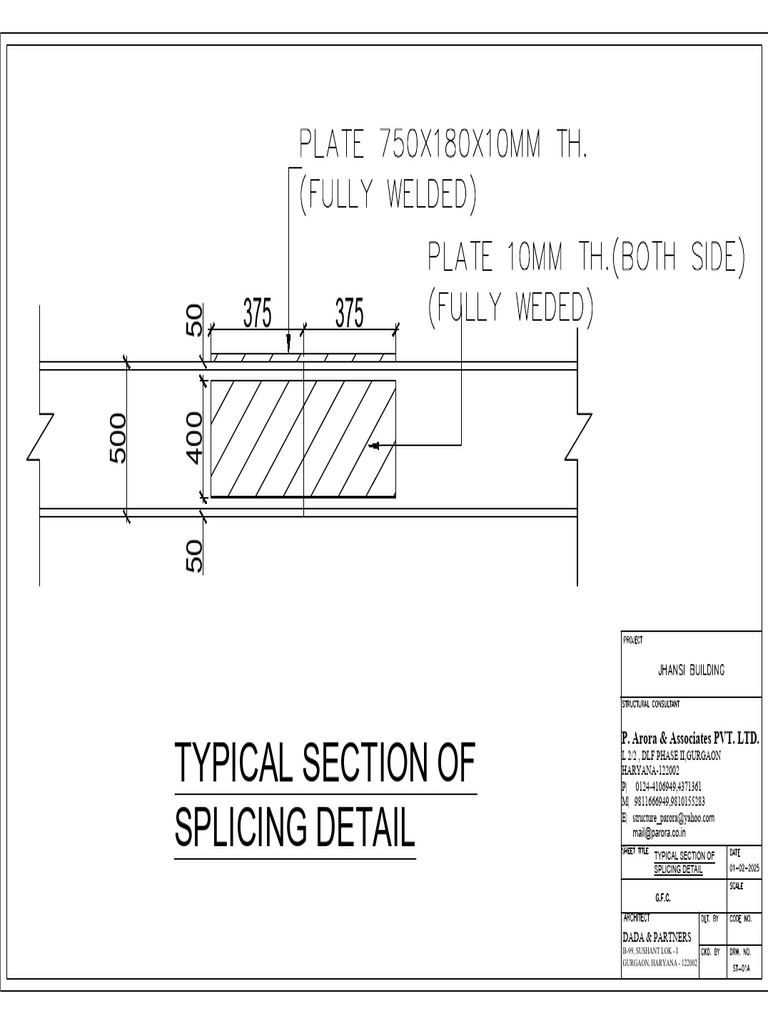 Typical Section of Splicing Detail-Model | PDF