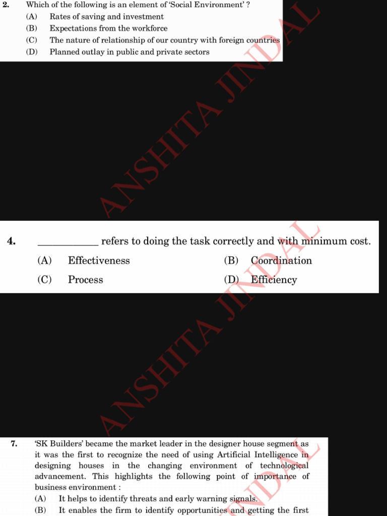 Bst Ch 1,2,3 Pyq | PDF