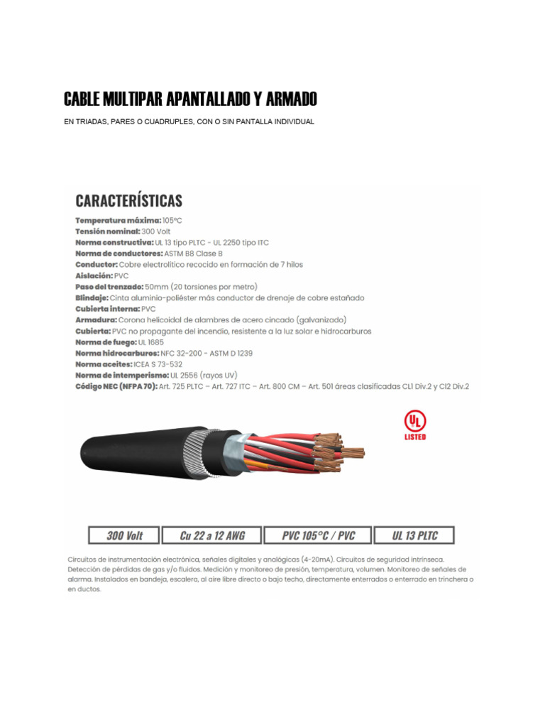 MULTIPAR APANTALLADO | PDF