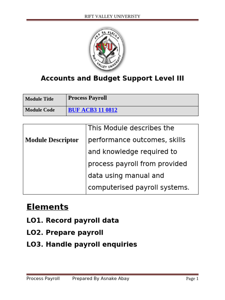 Payroll Level III-1 | PDF | Payroll Tax | Payroll