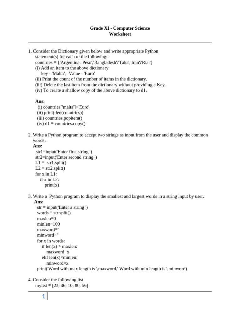 Grade11_Term2_worksheet | PDF | Software Engineering | Computer Science