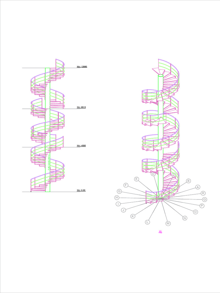 PLAN D'ENSEMBLE ESCALIER HELICOIDAL (1) - Model | PDF
