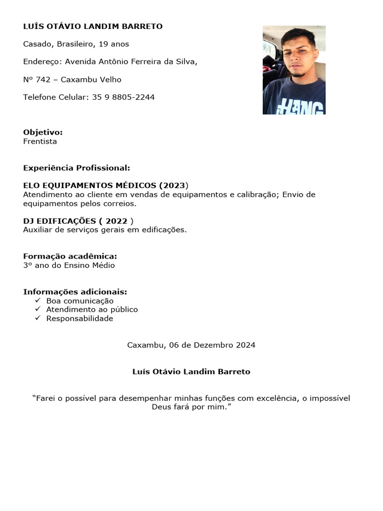 Curriculo Luís | PDF