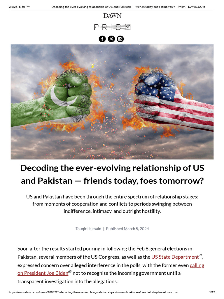 Decoding The Ever-Evolving Relationship of US and Pakistan - Friends ...
