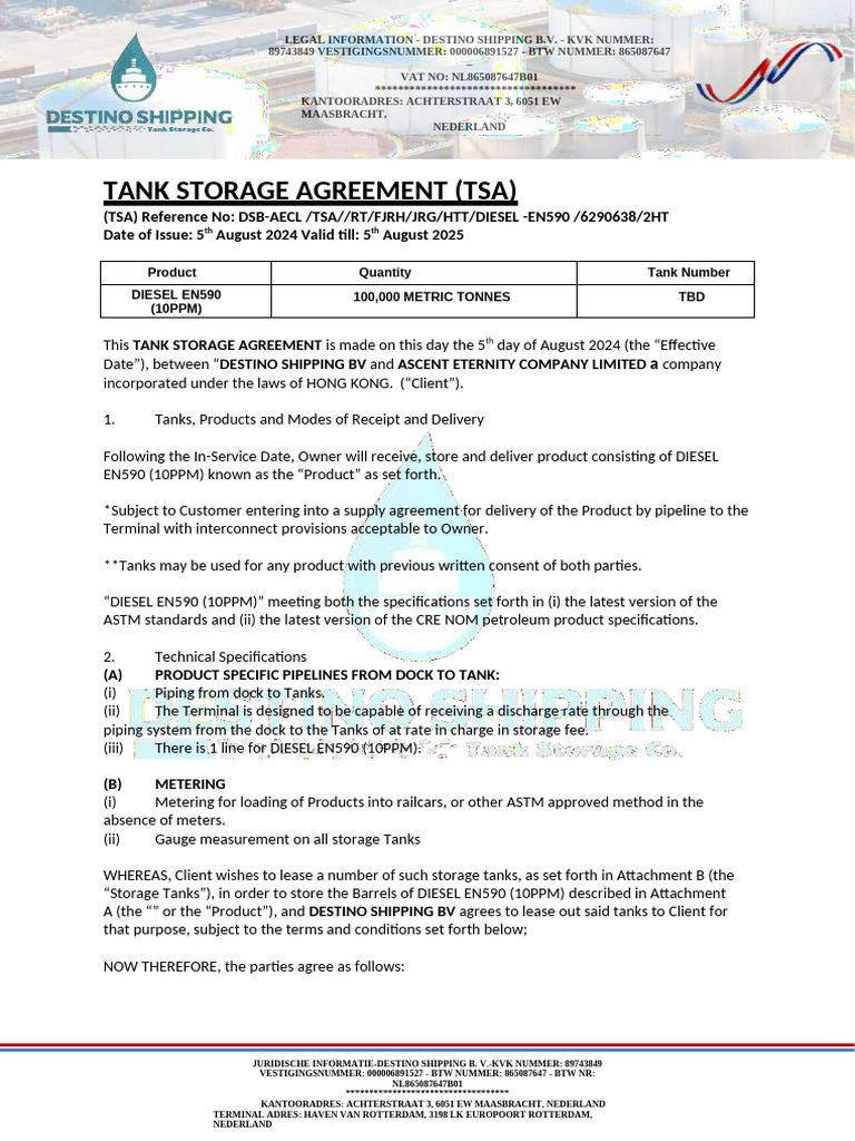 Destino Shipping Tsa-En590-Ascent Eternity Company Limited-Approved-05 ...