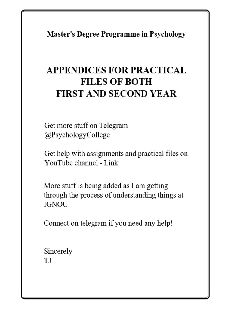 Appendices For MAPC Practicals | PDF