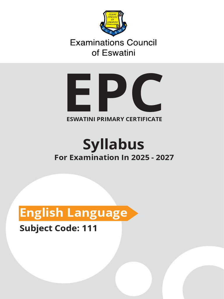 Eswatini English Language Syllabus 2025-2027 | PDF | Curriculum ...