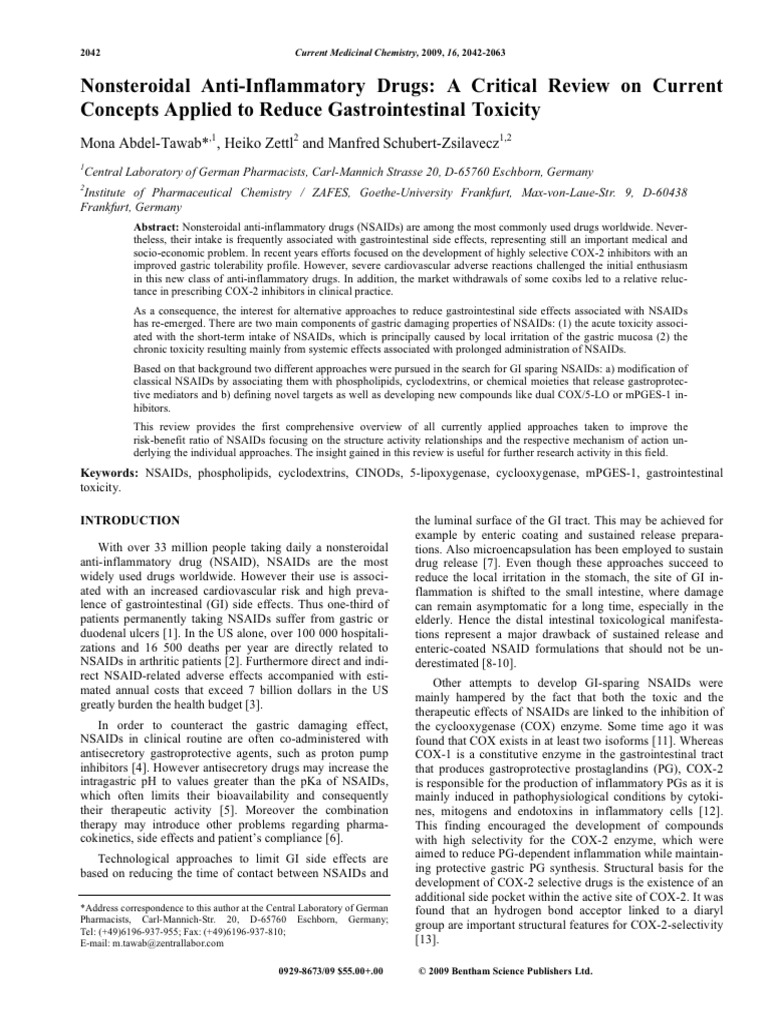 NSAID Review | PDF | Nonsteroidal Anti Inflammatory Drug