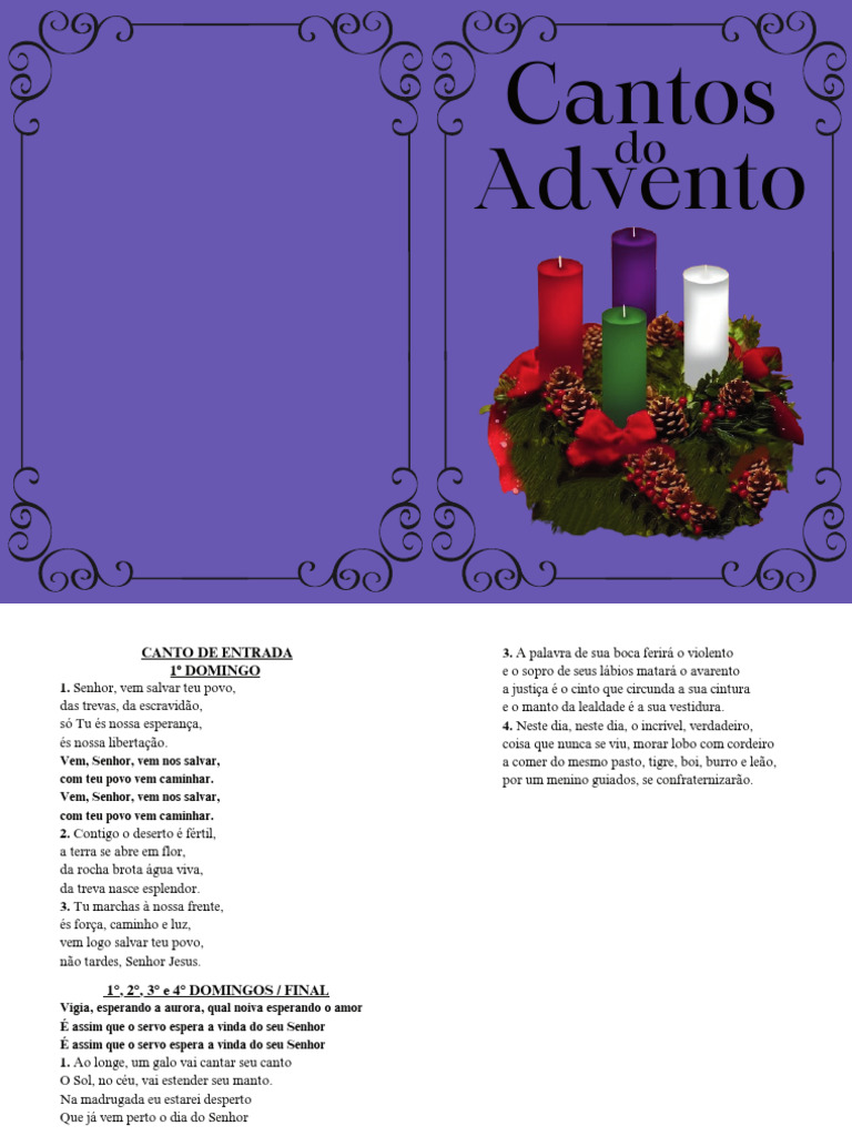 Músicas do Advento: Cânticos e Reflexões | PDF | Advento | Maria, mãe ...