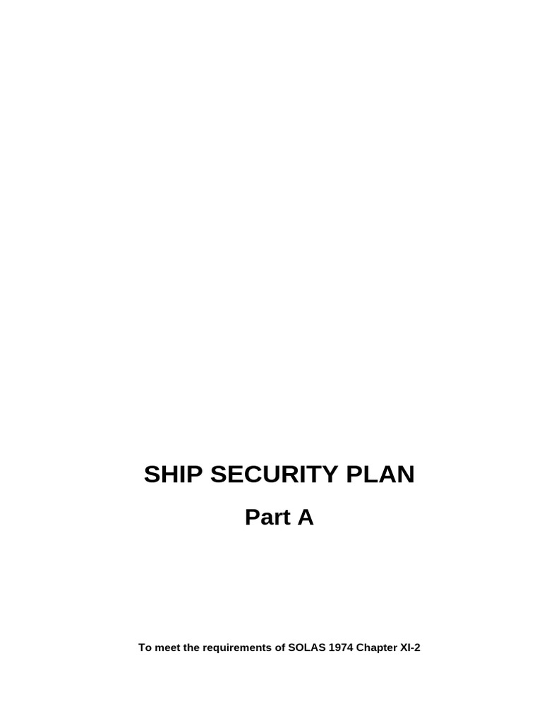 SSP-A Edition 05 Ship Security Plan | PDF | Cargo